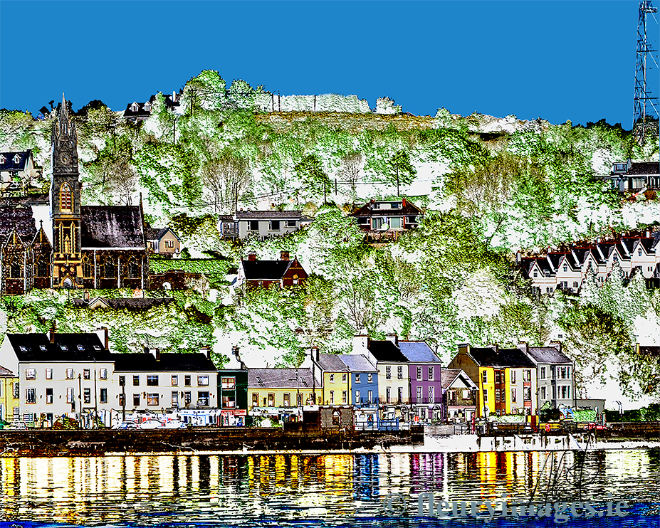 Monkstown Village Sketch | Fleuryimages.ie